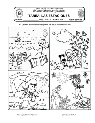 Colorear Las Estaciones Del Año