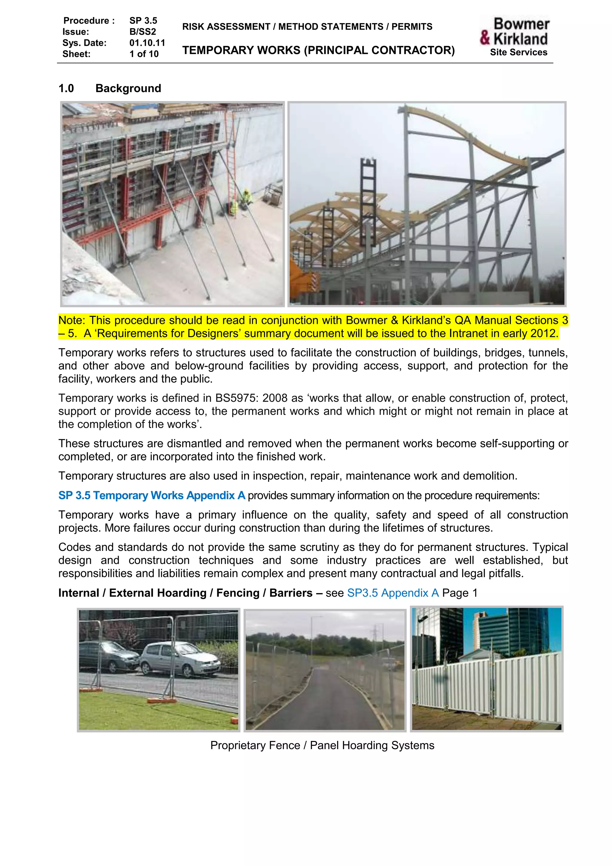 3 5 Temporary Works | PDF