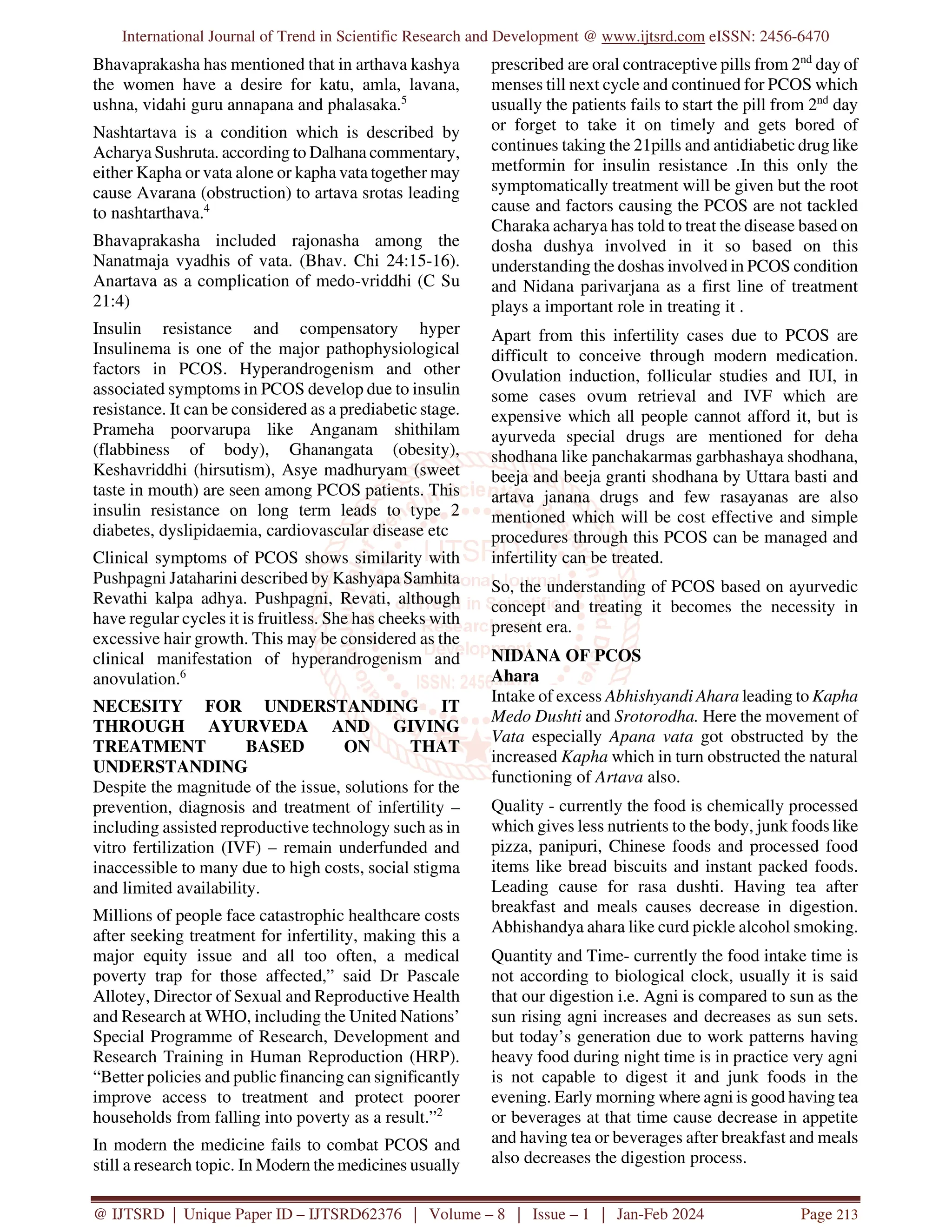 Understanding PCOS through Ayurveda and its Different Treatment ...