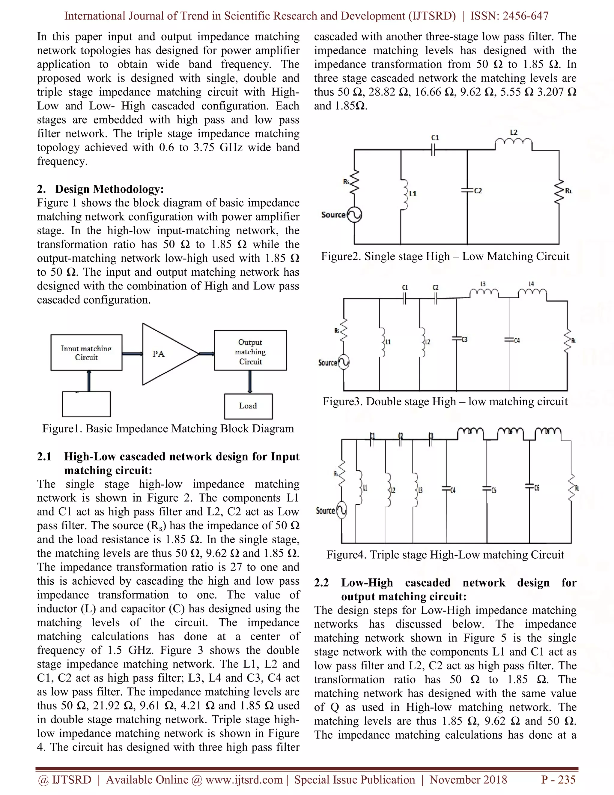 Wideband Width Impedance Matching Topologies for PA Applications | PDF