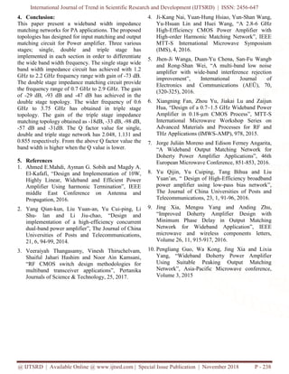Wideband Width Impedance Matching Topologies for PA Applications | PDF