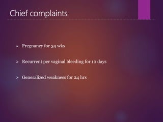35 yr old pregnant lady with painless per vaginal bleeding | PPT