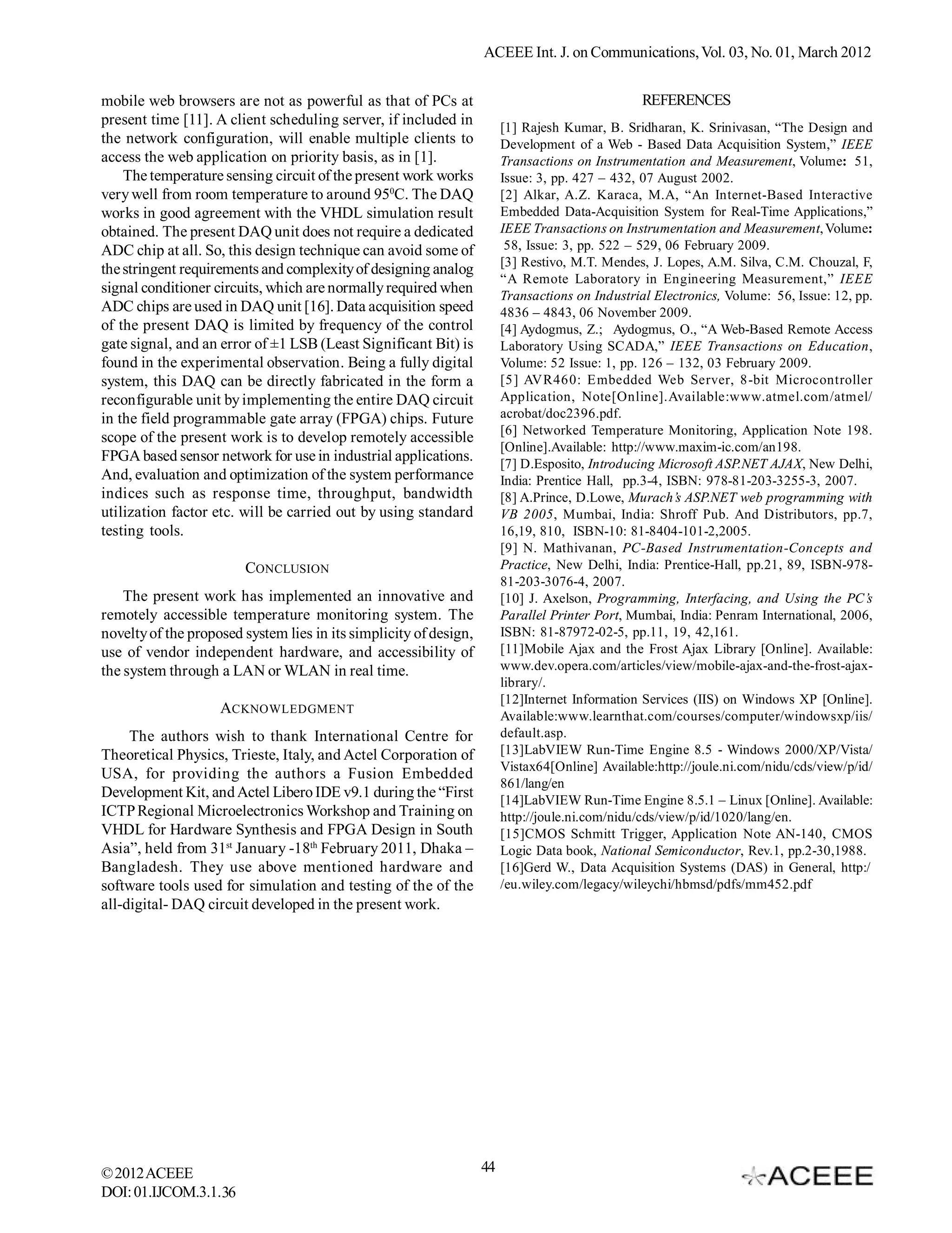 Design of a Remotely Accessible PC based Temperature Monitoring System ...