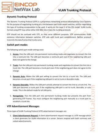 VLAN Trunking Protocol | PDF | Computer Networking | Computing