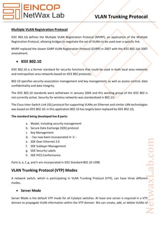 VLAN Trunking Protocol | PDF | Computer Networking | Computing