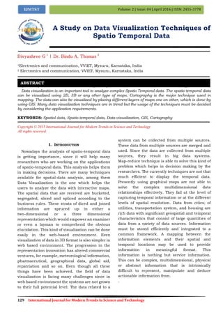 A Study on Data Visualization Techniques of Spatio Temporal Data | PDF