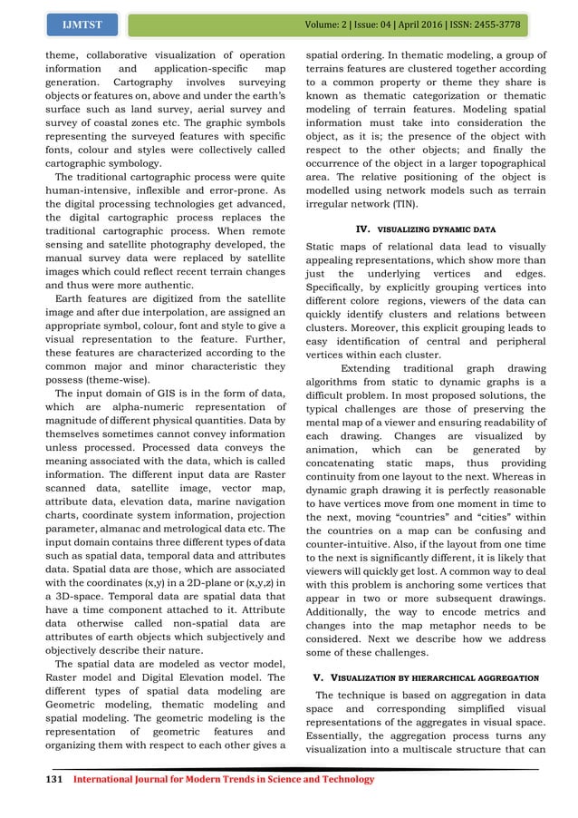 A Study on Data Visualization Techniques of Spatio Temporal Data | PDF
