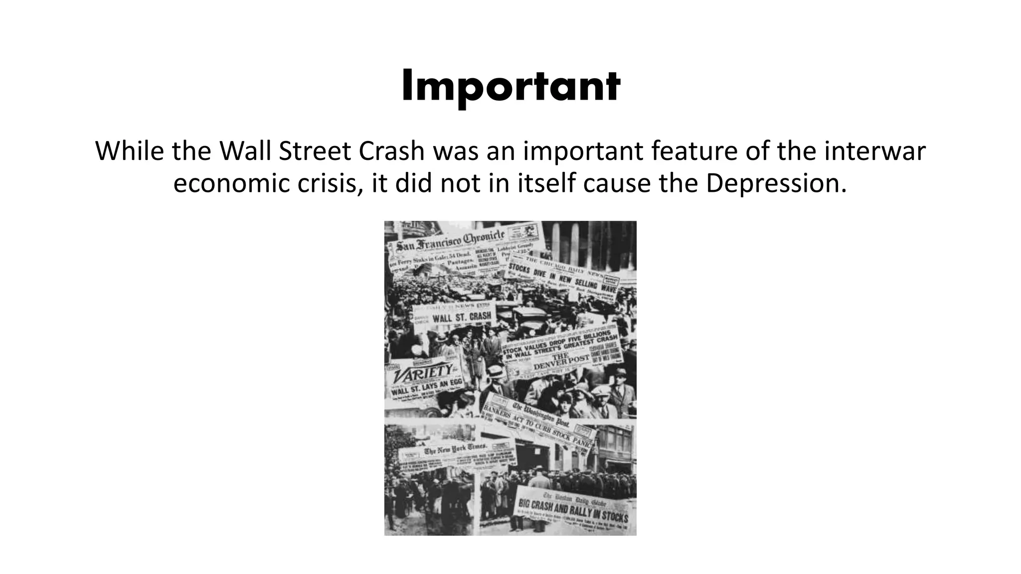 REVISION IGCSE CAMBRIDGE HISTORY: WALL STREET CRASH | PPTX