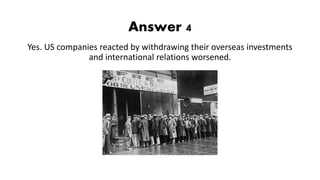 REVISION IGCSE CAMBRIDGE HISTORY: WALL STREET CRASH | PPTX