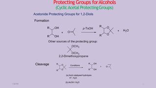 PROTECTINGANDBDEPROTECTING GROUPS IN ORGANIC SYNTHESIS [M.PHARM] | PPTX