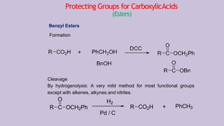 PROTECTINGANDBDEPROTECTING GROUPS IN ORGANIC SYNTHESIS [M.PHARM] | PPTX