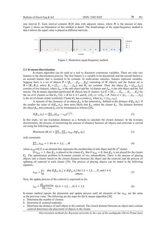 Discretization methods for Bayesian networks in the case of the earthquake | PDF