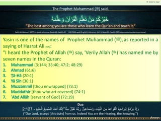 Al Quran (Chapter 36): Surah Yasin [One of the Names of Prophet ...