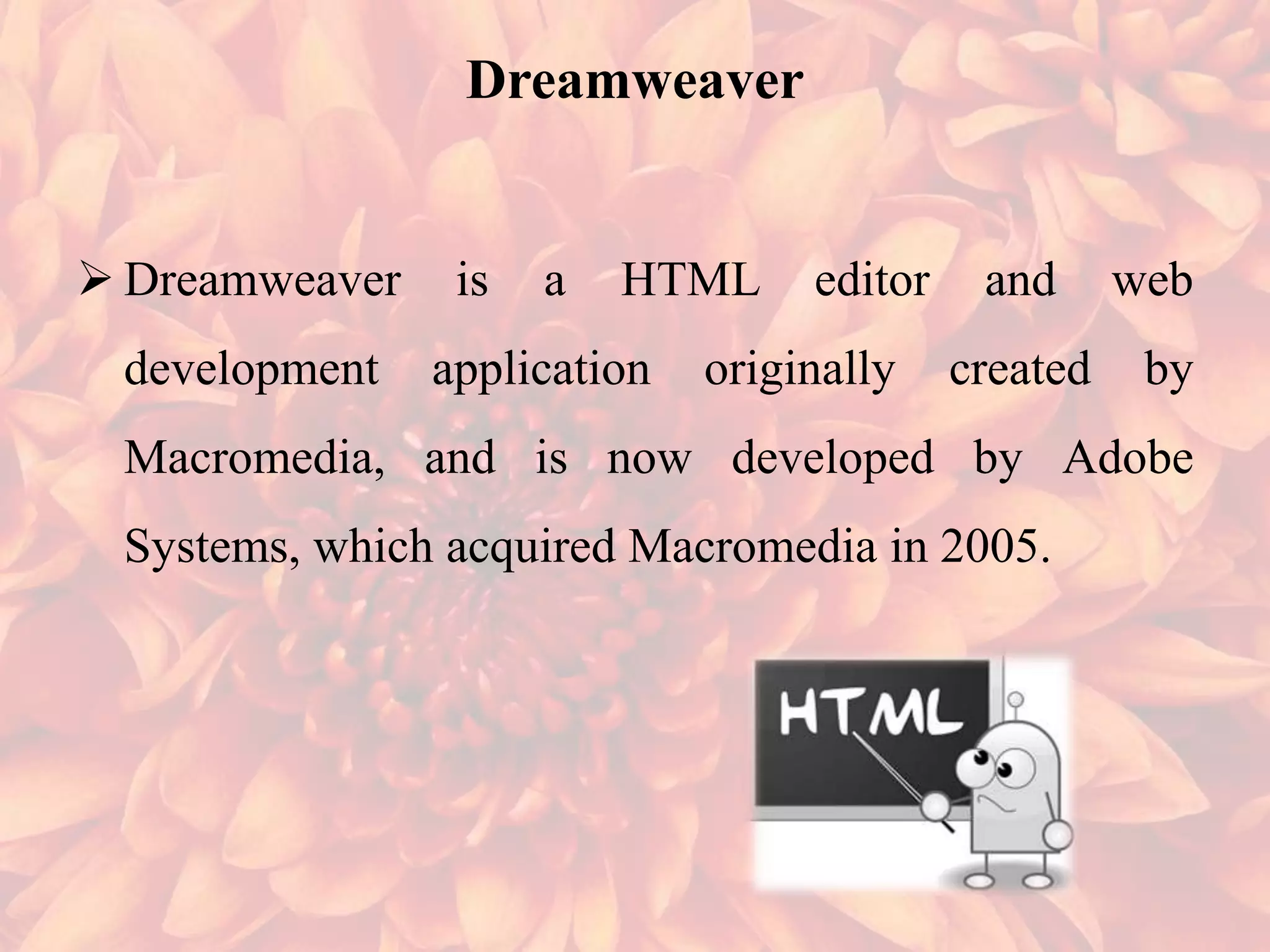 Dreamweaver - R.D.Sivakumar | PPT