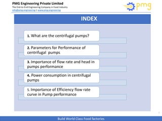 General parameters for performance of centrifugal Pump.pptx