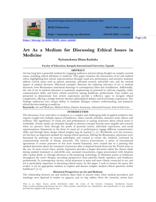 Art As a Medium for Discussing Ethical Issues in Medicine (www.kiu.ac ...
