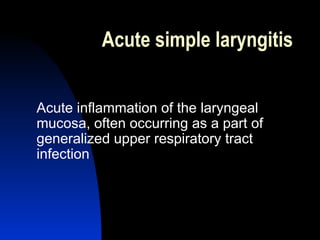 acute laryngitis........................ | PPT