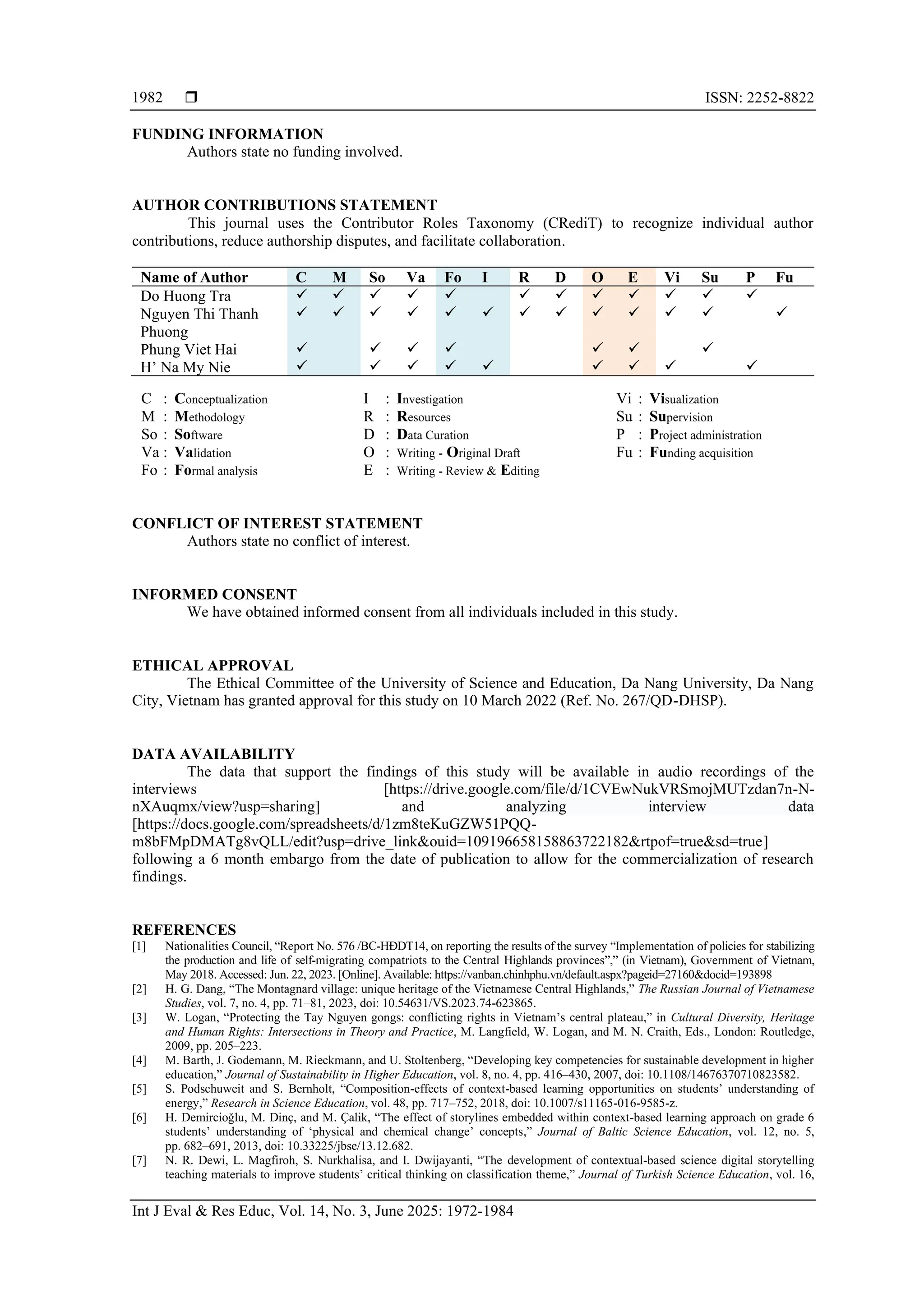 Context–based learning–a case study in the Central Highlands, Vietnam | PDF