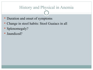 Anemia presentation good for students with basic information | PPT