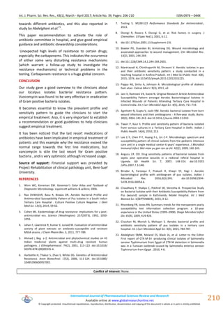 Bacterial Profile and Antimicrobial Resistance Pattern of Pus Isolates ...