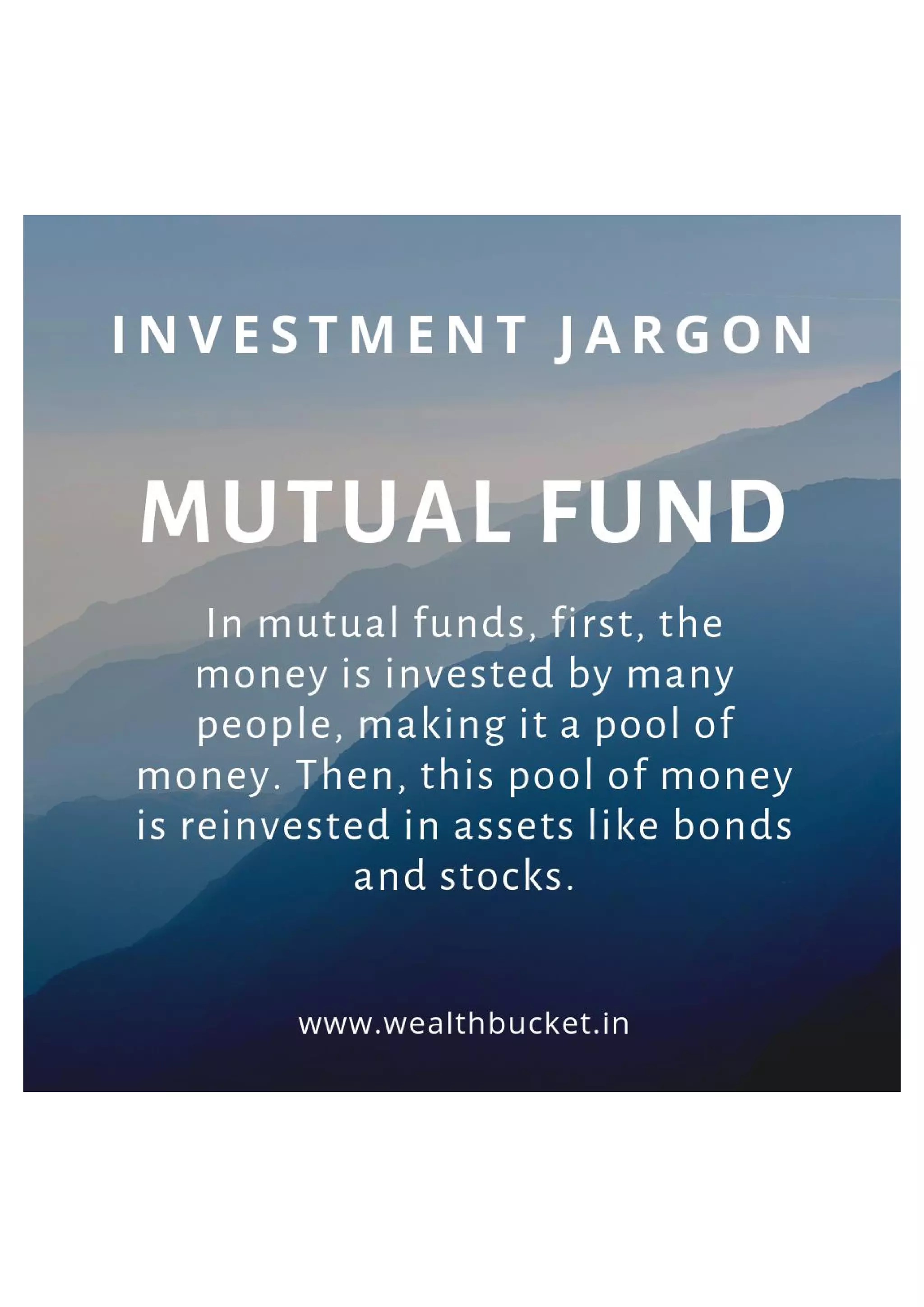Investment Jagon : Mutual Funds | PDF