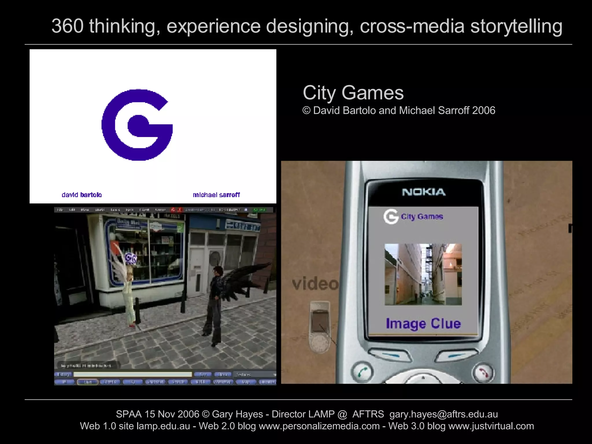 360 thinking, experience designing, cross-media storytelling | PPT