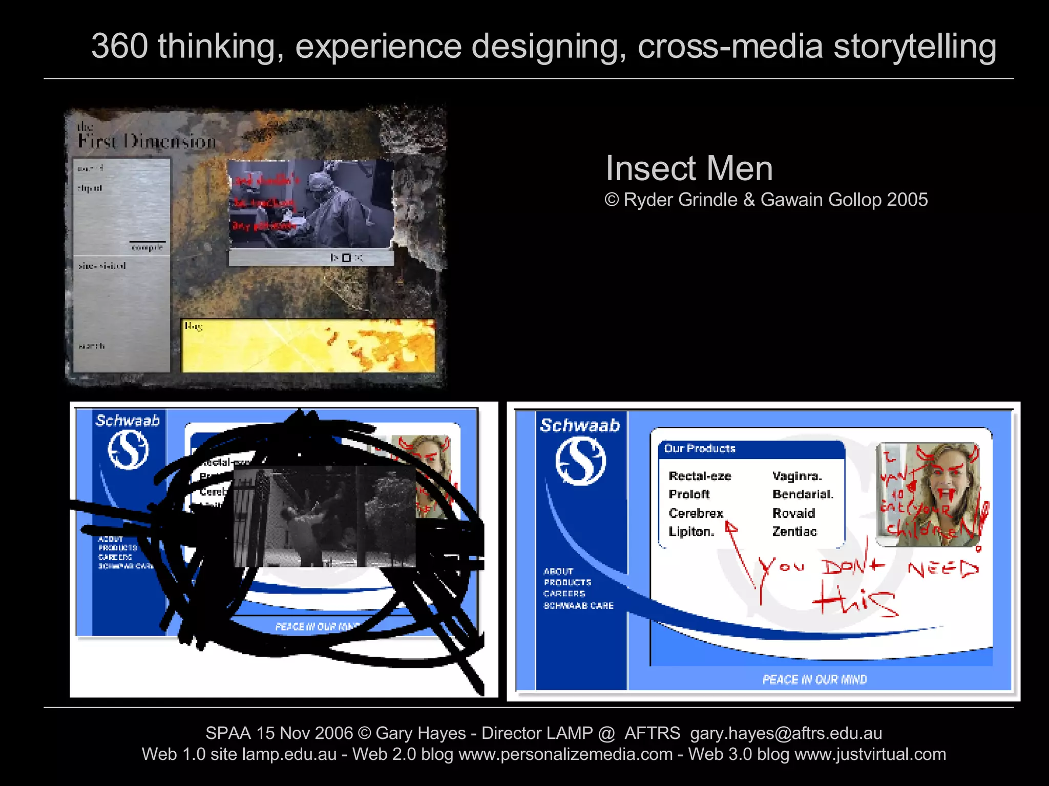 360 thinking, experience designing, cross-media storytelling | PPT