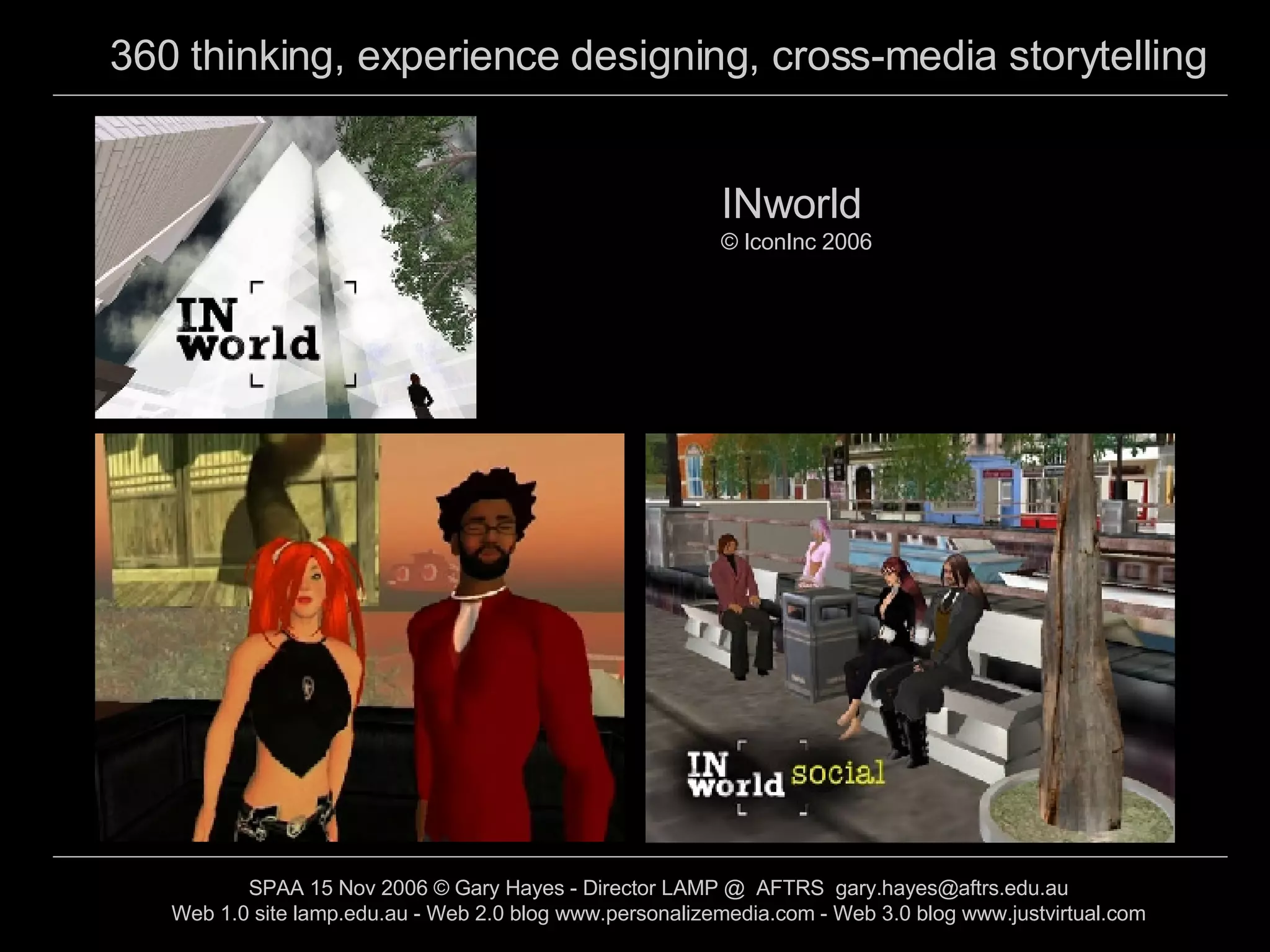 360 thinking, experience designing, cross-media storytelling | PPT
