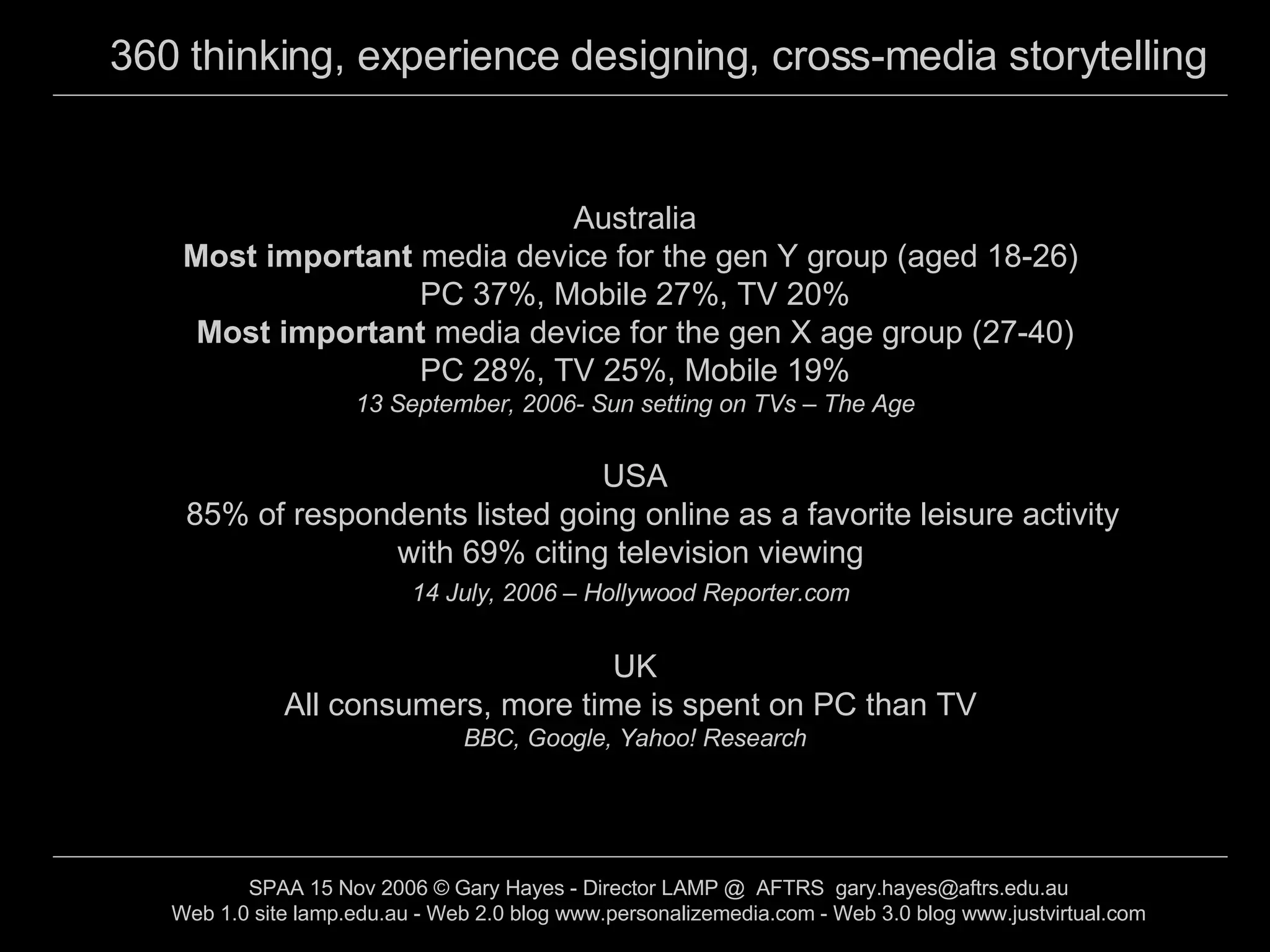360 thinking, experience designing, cross-media storytelling | PPT