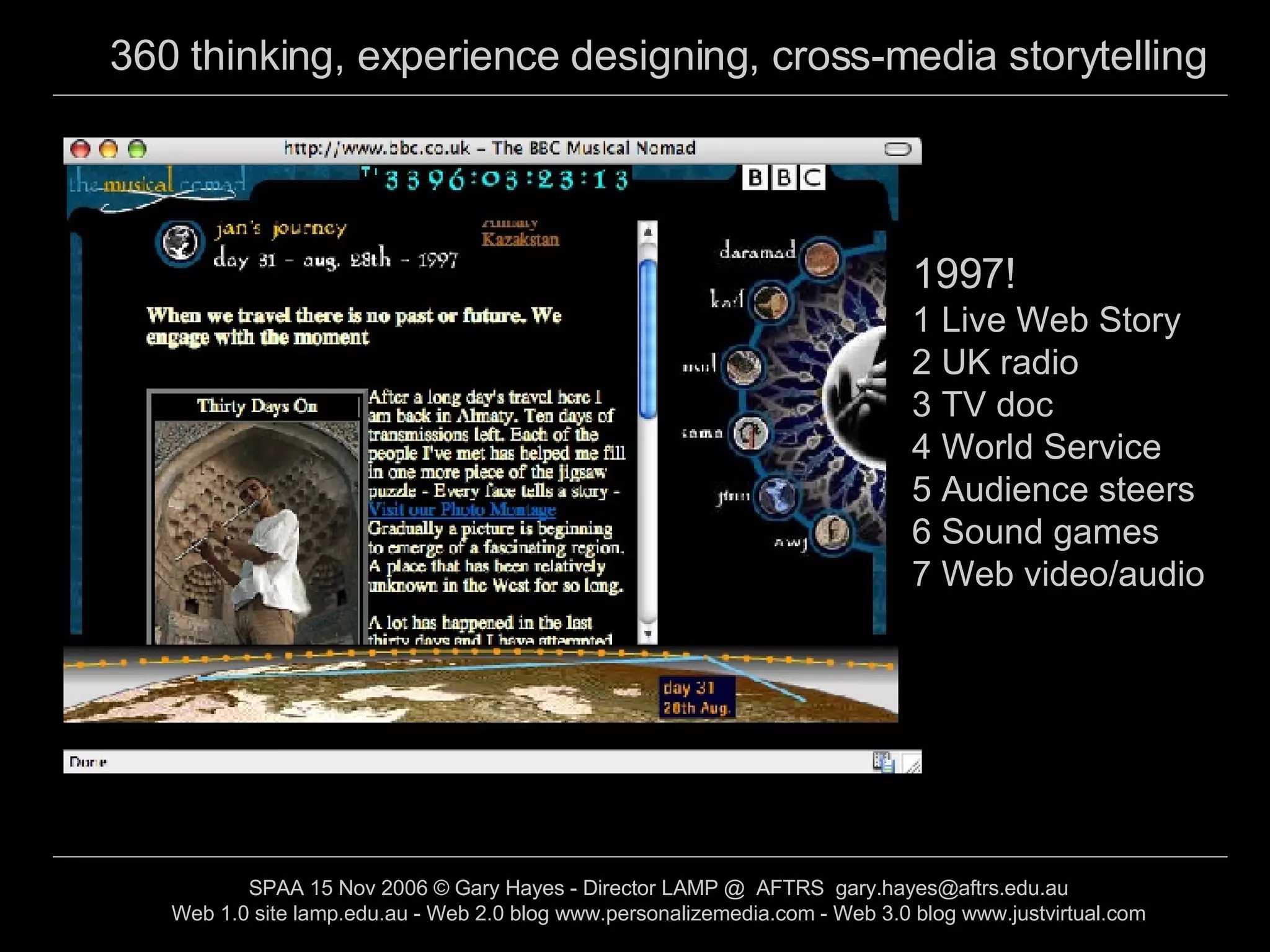 360 thinking, experience designing, cross-media storytelling | PPT