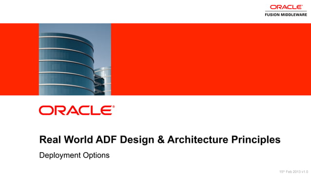 Oracle Adf Architecture Tv Deployment Deployment Options Pdf