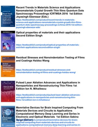 Optical Thin Films and Coatings 2e : From Materials to Applications ...
