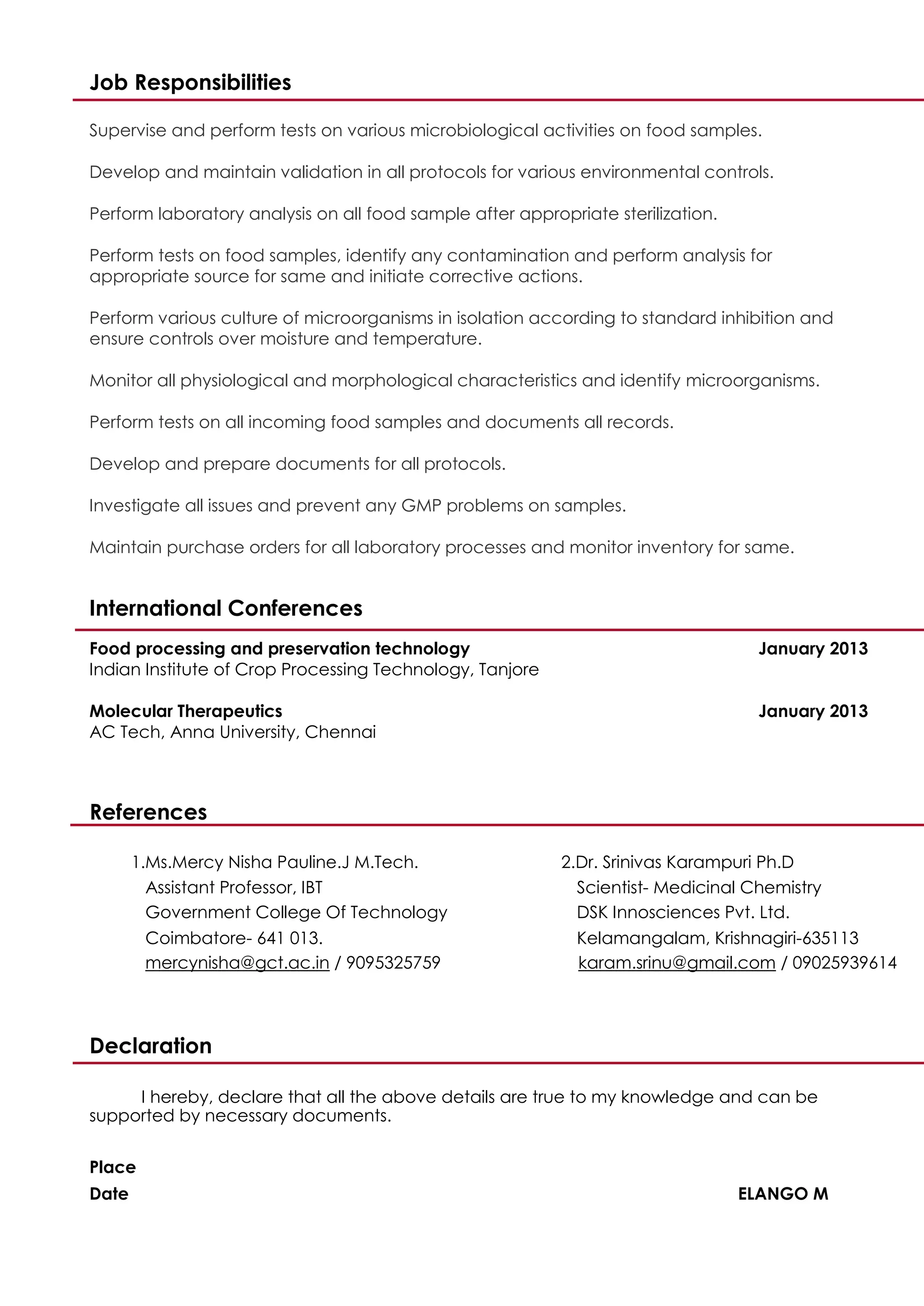 Elango CV | PDF