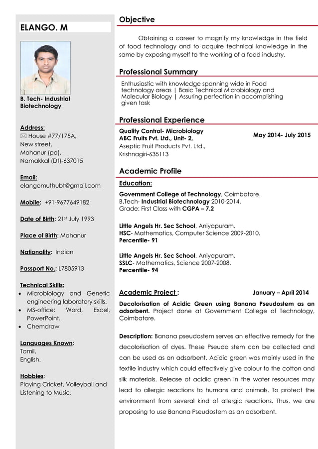 Elango CV | PDF