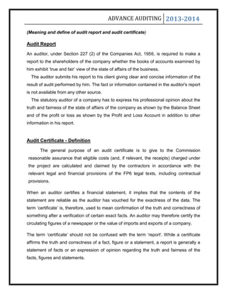 Audit on compay- company audit | PDF