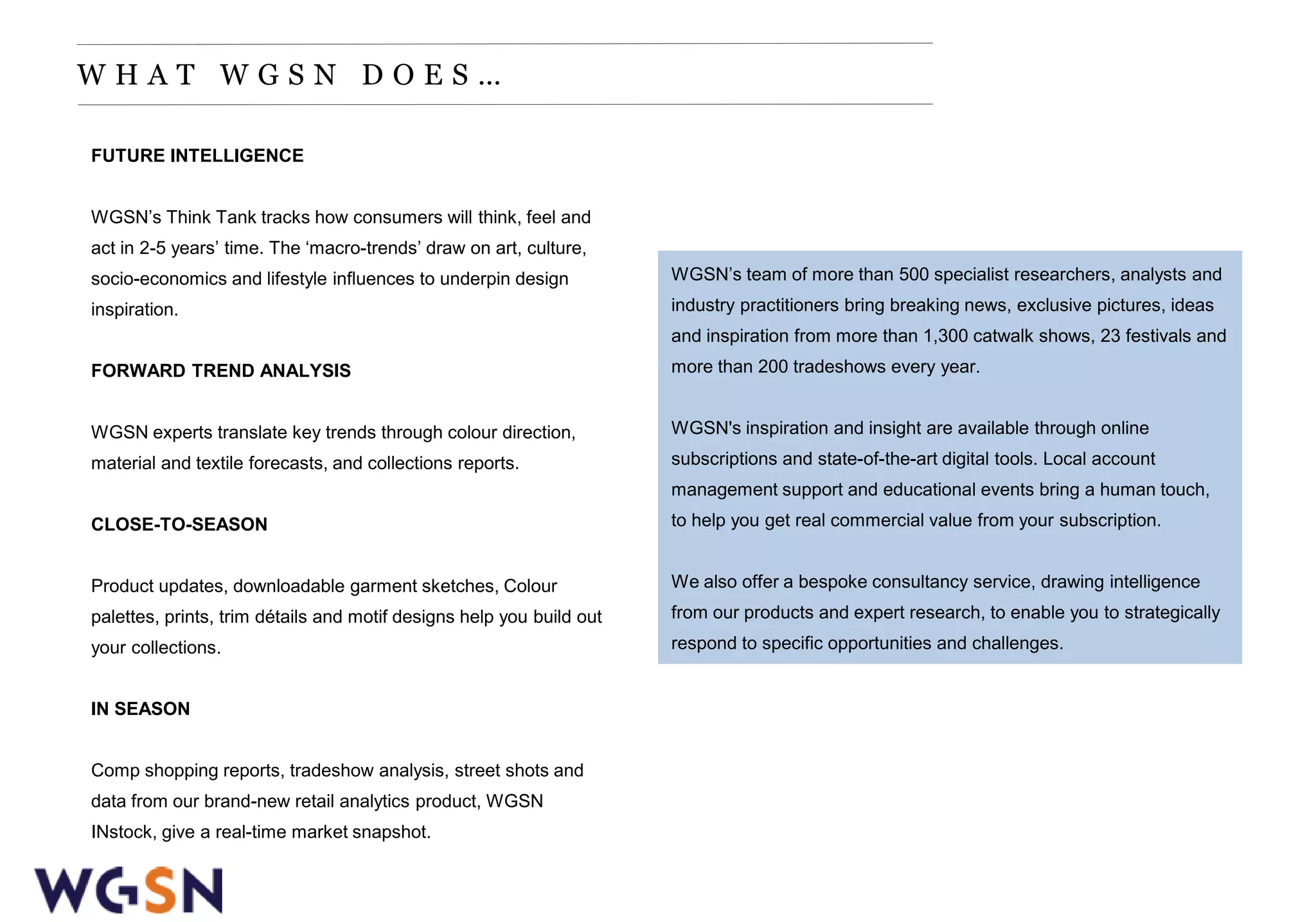 WGSN_Overview_V1 | PDF