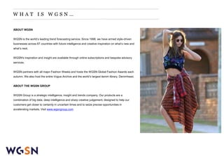 WGSN_Overview_V1 | PDF