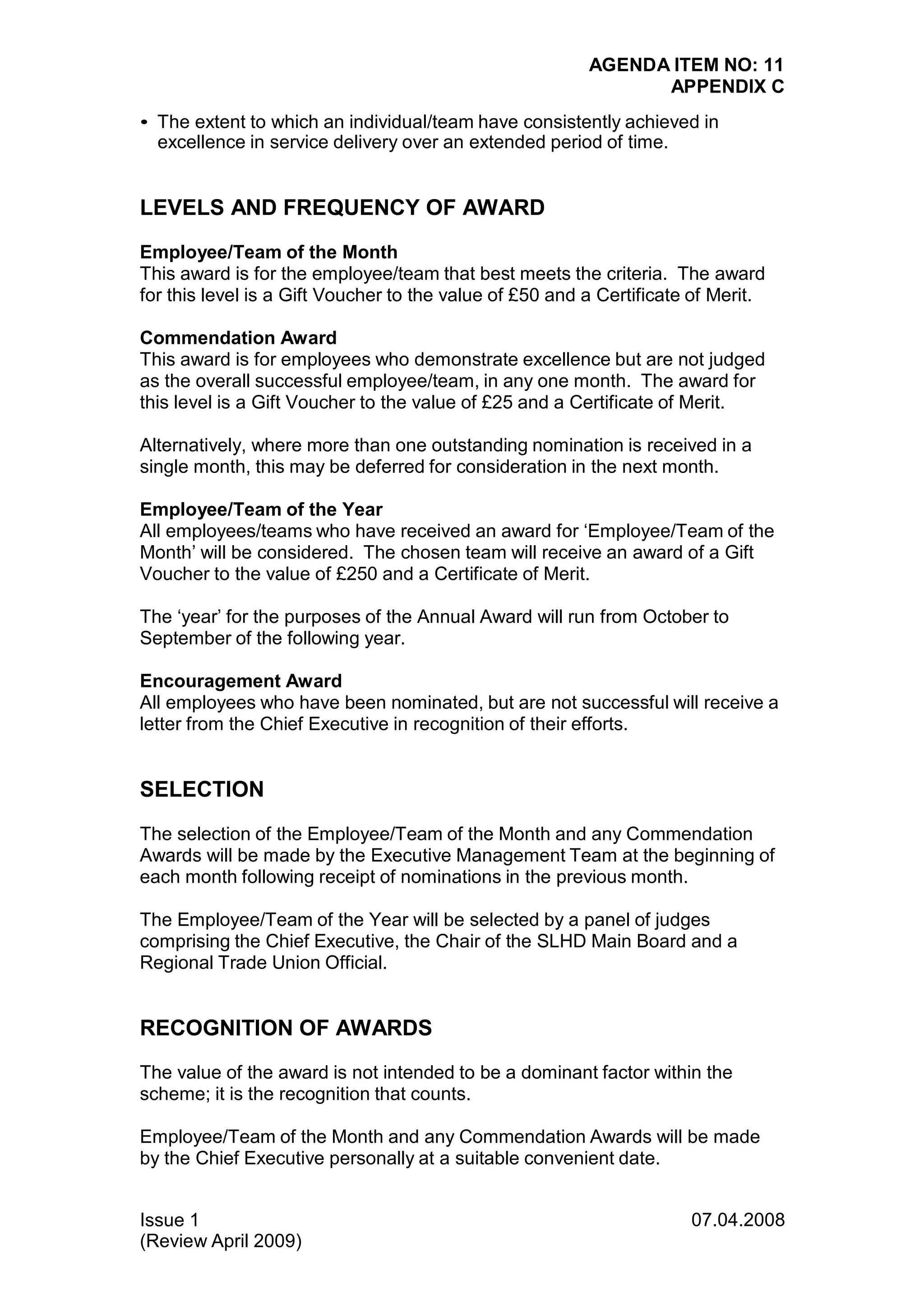 (360415798) hr long standing policy | DOCX