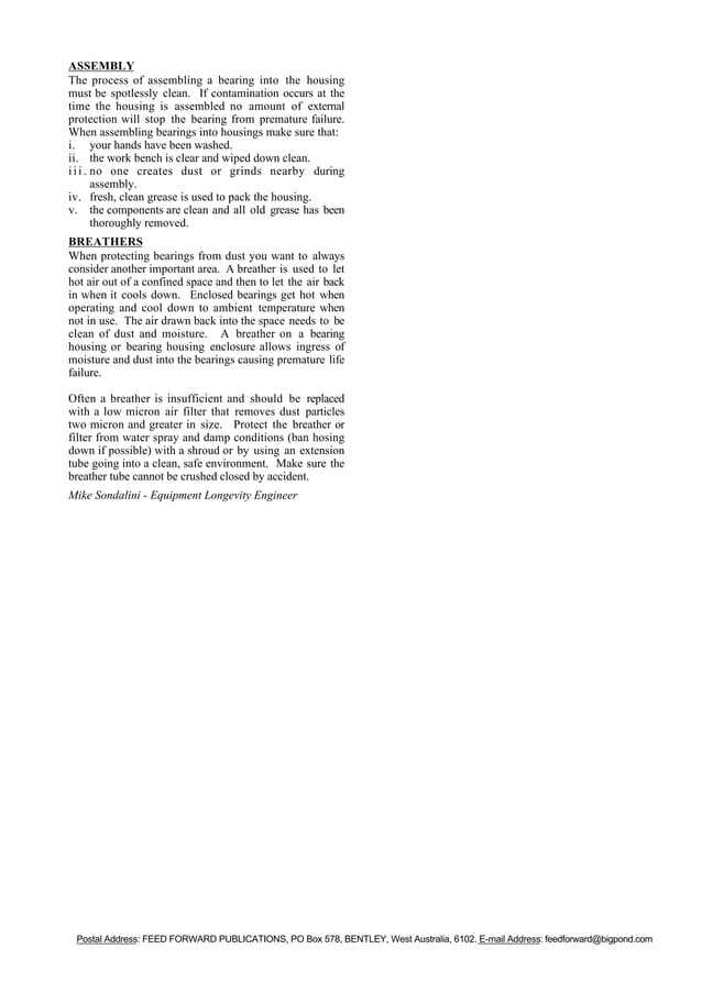 Protecting bearings from dust & water | PDF