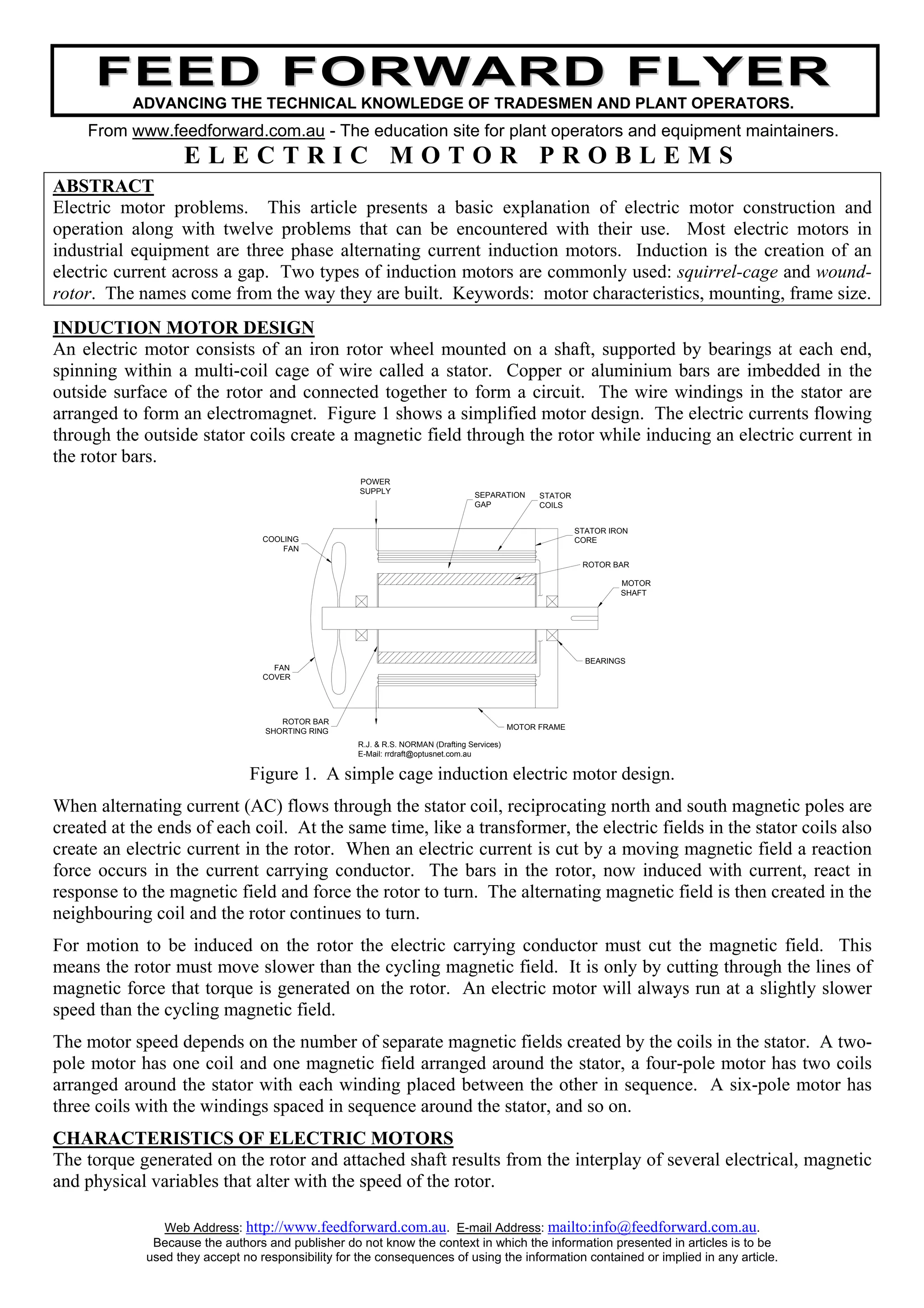 Electric motor problems | PDF