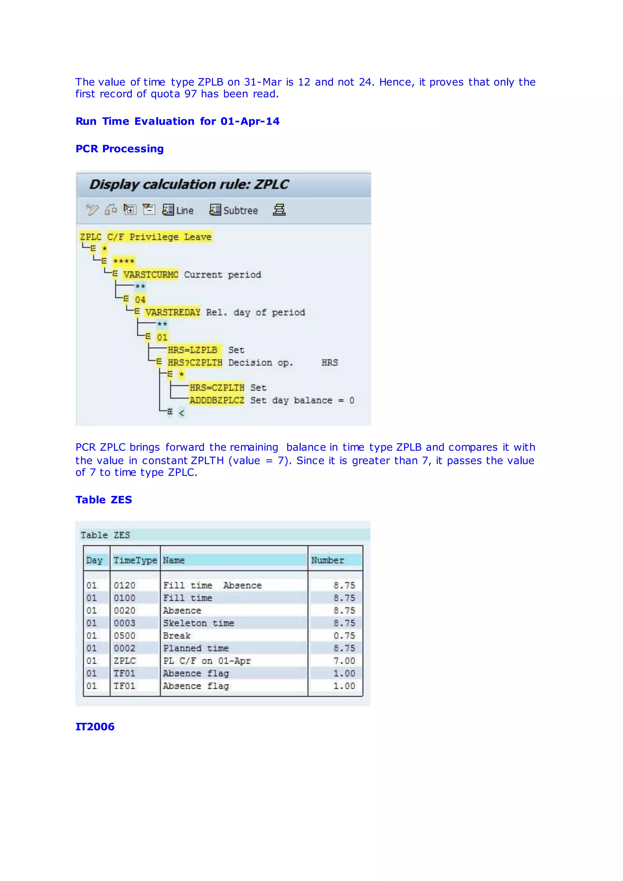 How to create Leave balance carry forward in SAP HCM | DOCX