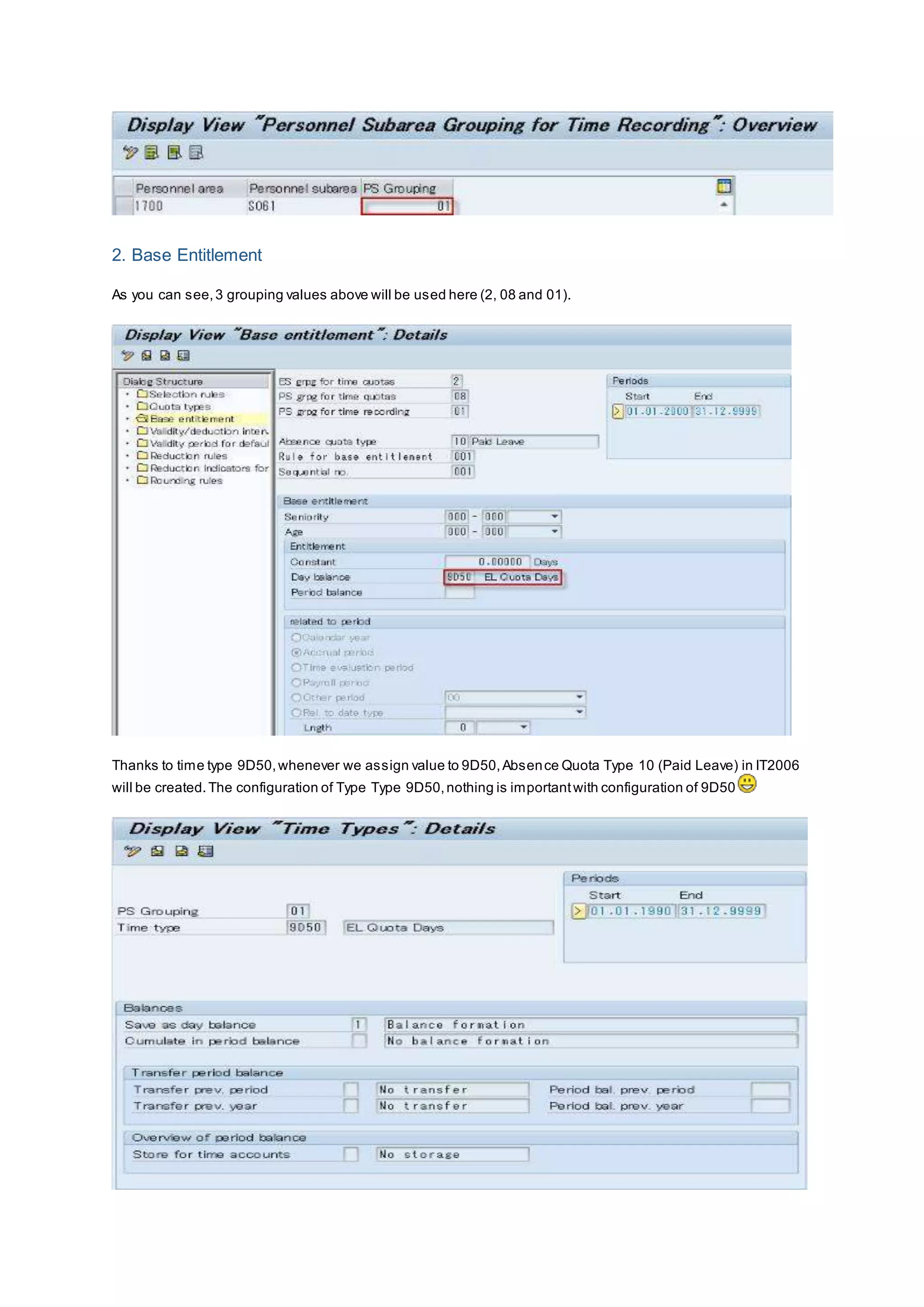 How to create Leave balance carry forward in SAP HCM | DOCX