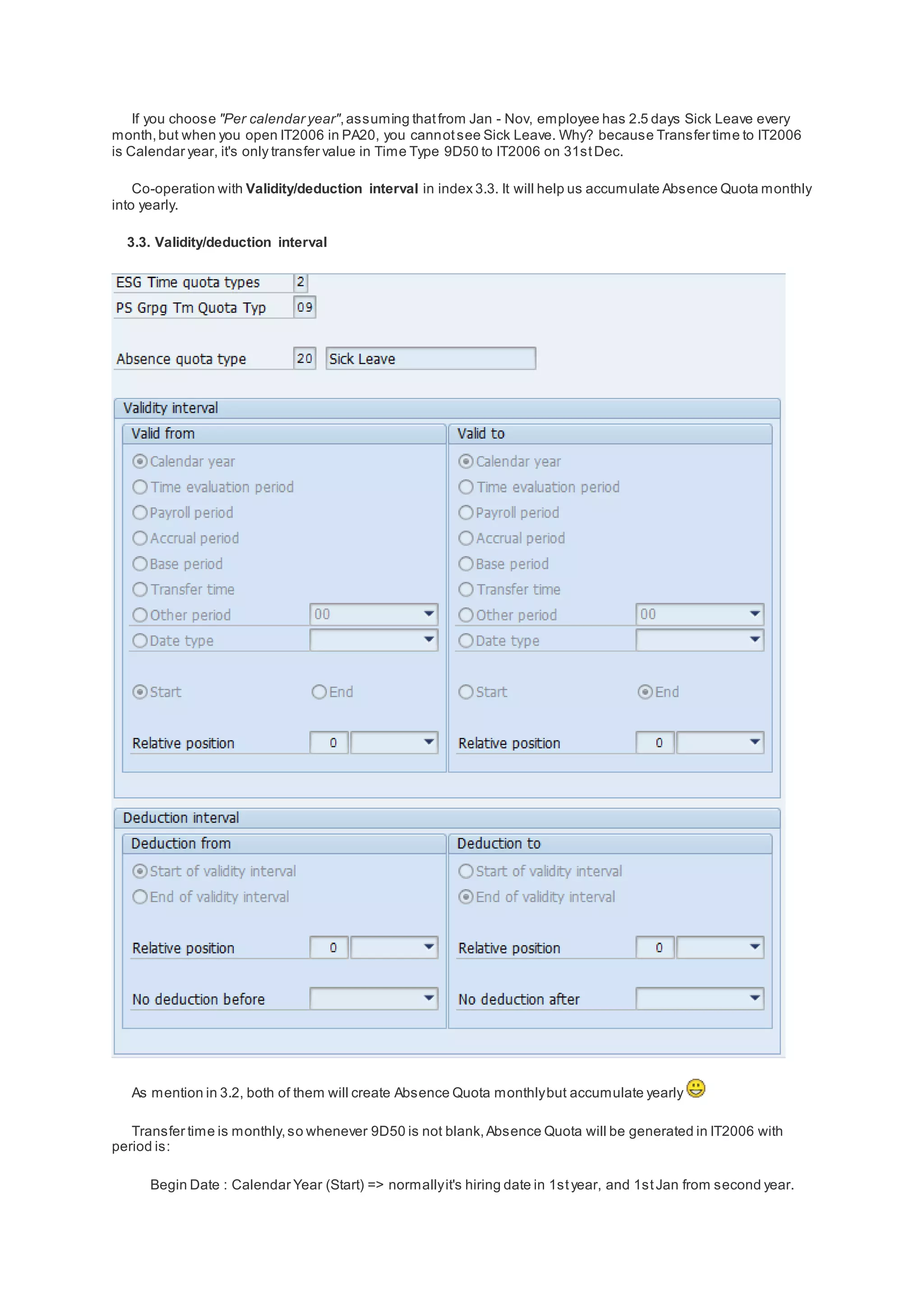 How to create Leave balance carry forward in SAP HCM | DOCX
