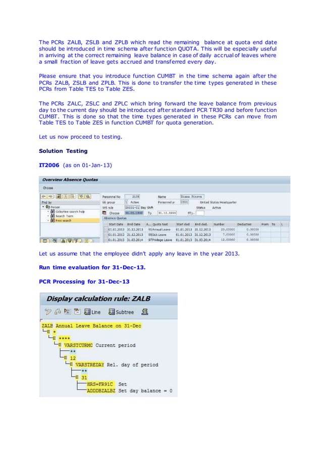 How to create Leave balance carry forward in SAP HCM | DOCX | Technology & Computing