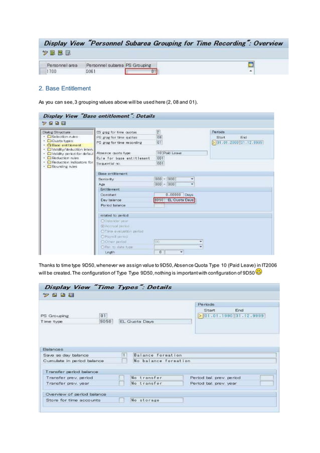 How to create Leave balance carry forward in SAP HCM | DOCX | Technology & Computing