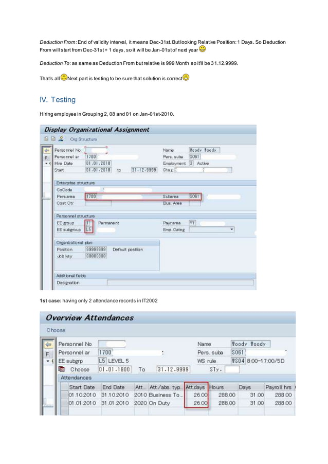 How to create Leave balance carry forward in SAP HCM | DOCX | Technology & Computing