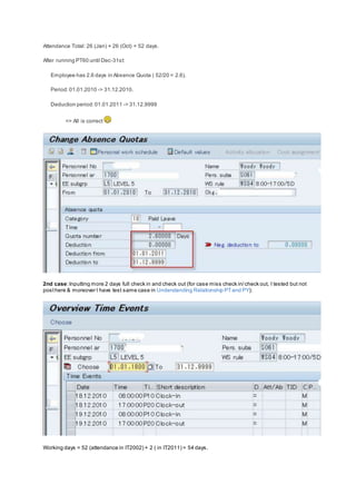 How to create Leave balance carry forward in SAP HCM | DOCX