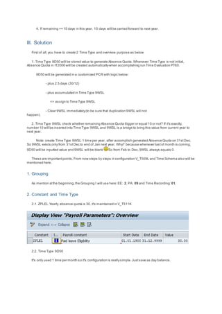 How to create Leave balance carry forward in SAP HCM | DOCX