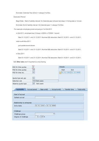 How to create Leave balance carry forward in SAP HCM | DOCX