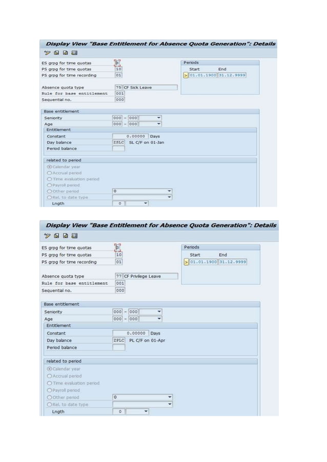 How to create Leave balance carry forward in SAP HCM | DOCX | Technology & Computing